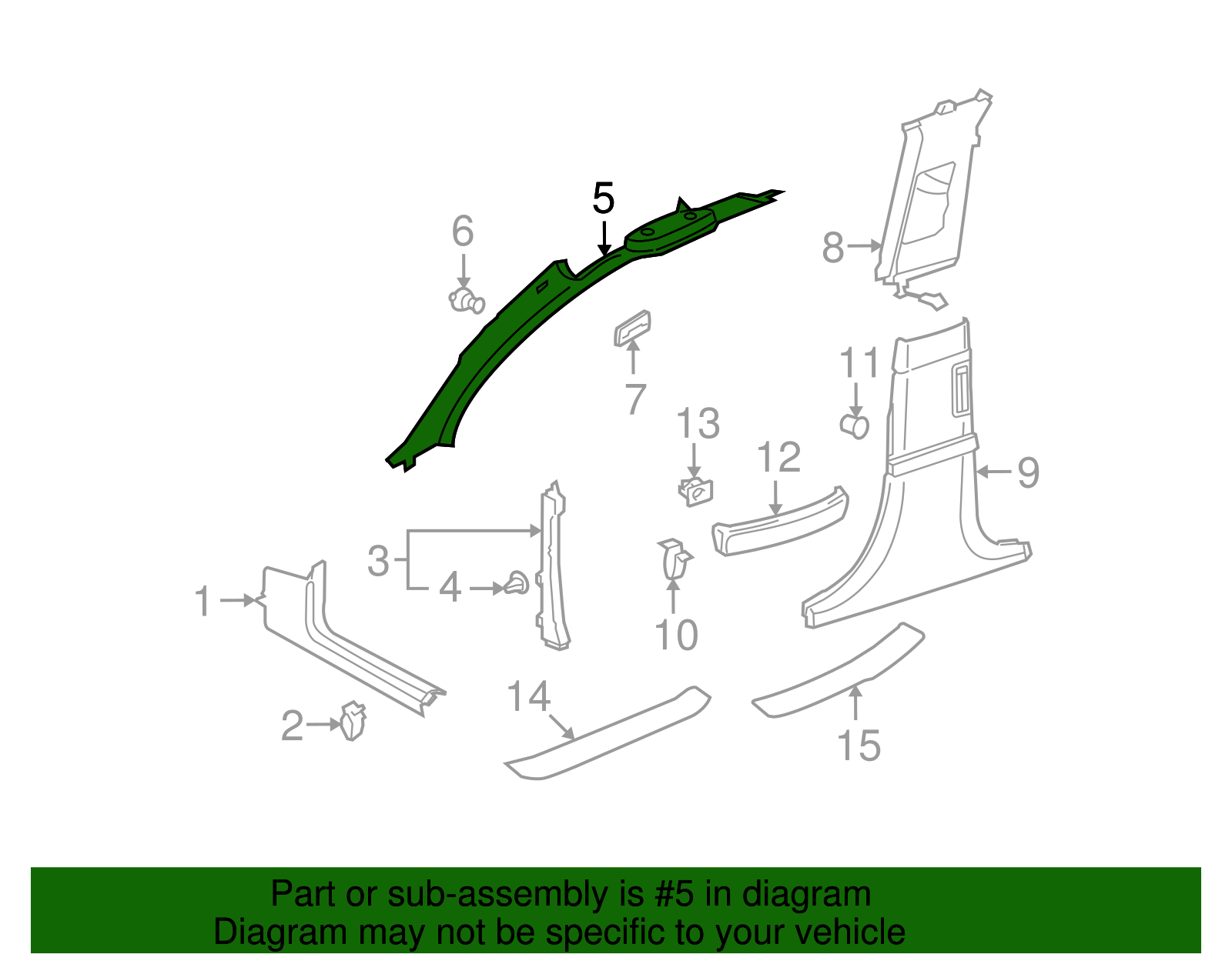 2004-2006 Volkswagen Phaeton Windshield Pillar Trim 3D0-867-233-R-3S3 ...