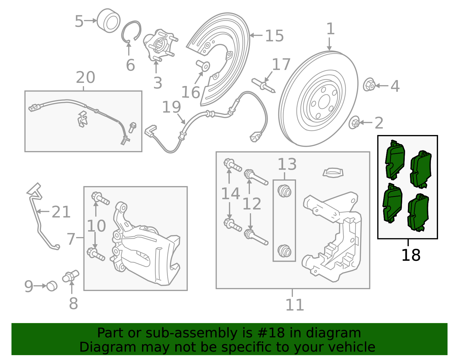 2016-2019 Jaguar XJ Brake Pads Rear C2D40929 | JaguarParts.com