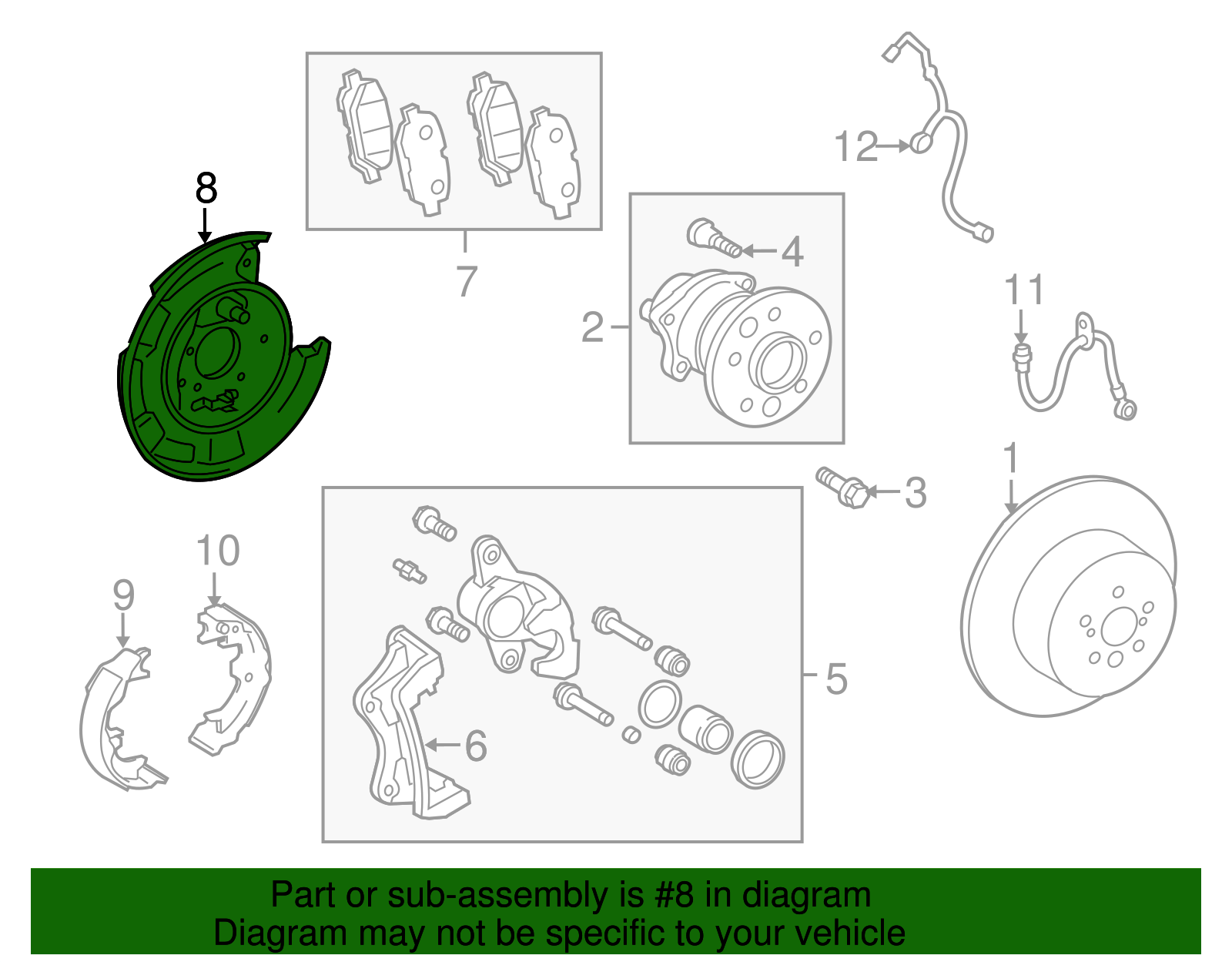 2009-2015 Toyota Venza Backing Plate 46503-0T010 | Toyota Parts Center
