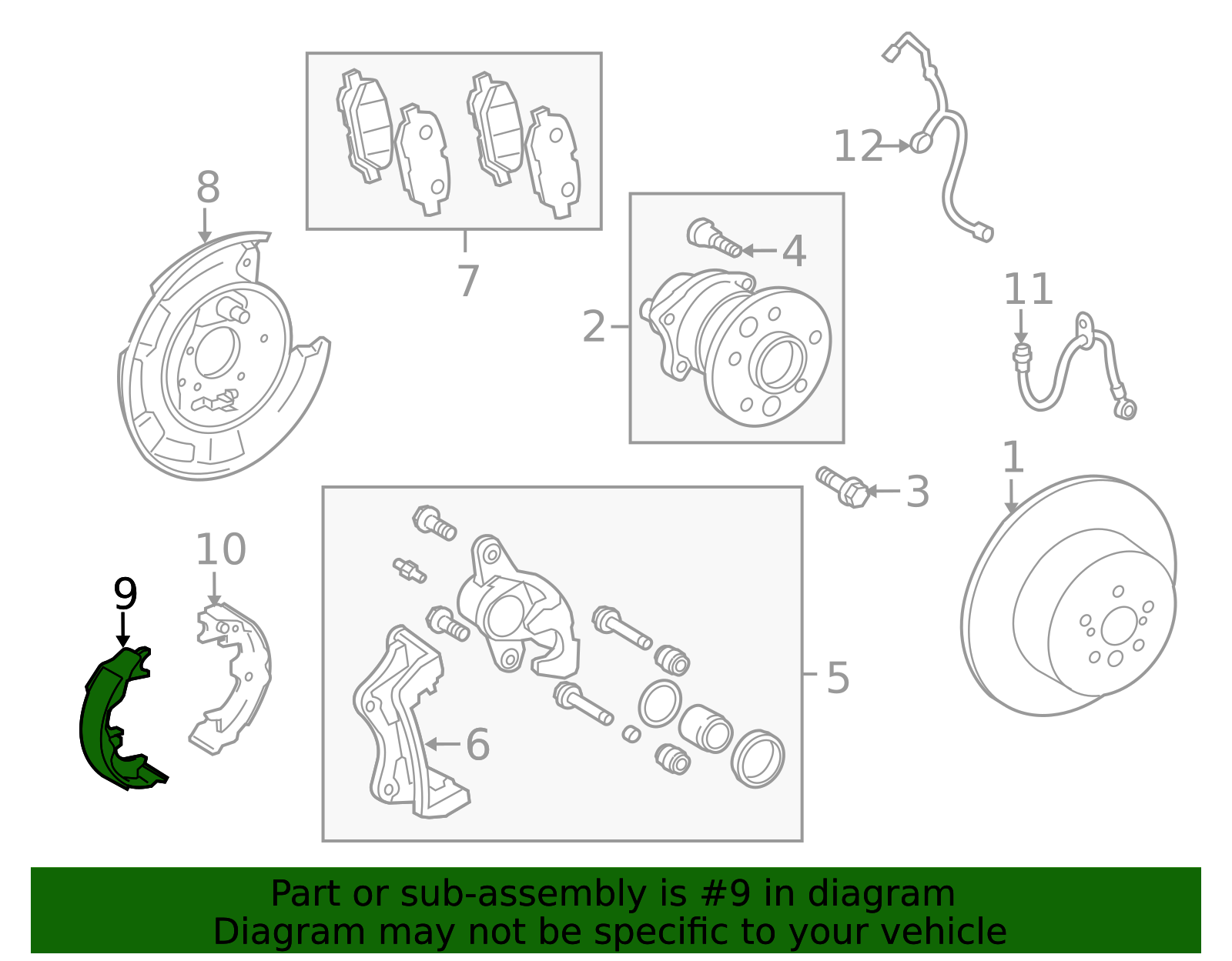 OEM 2004-2015 Toyota Park Brake Shoes Part # 46540-48010 | Modern ...