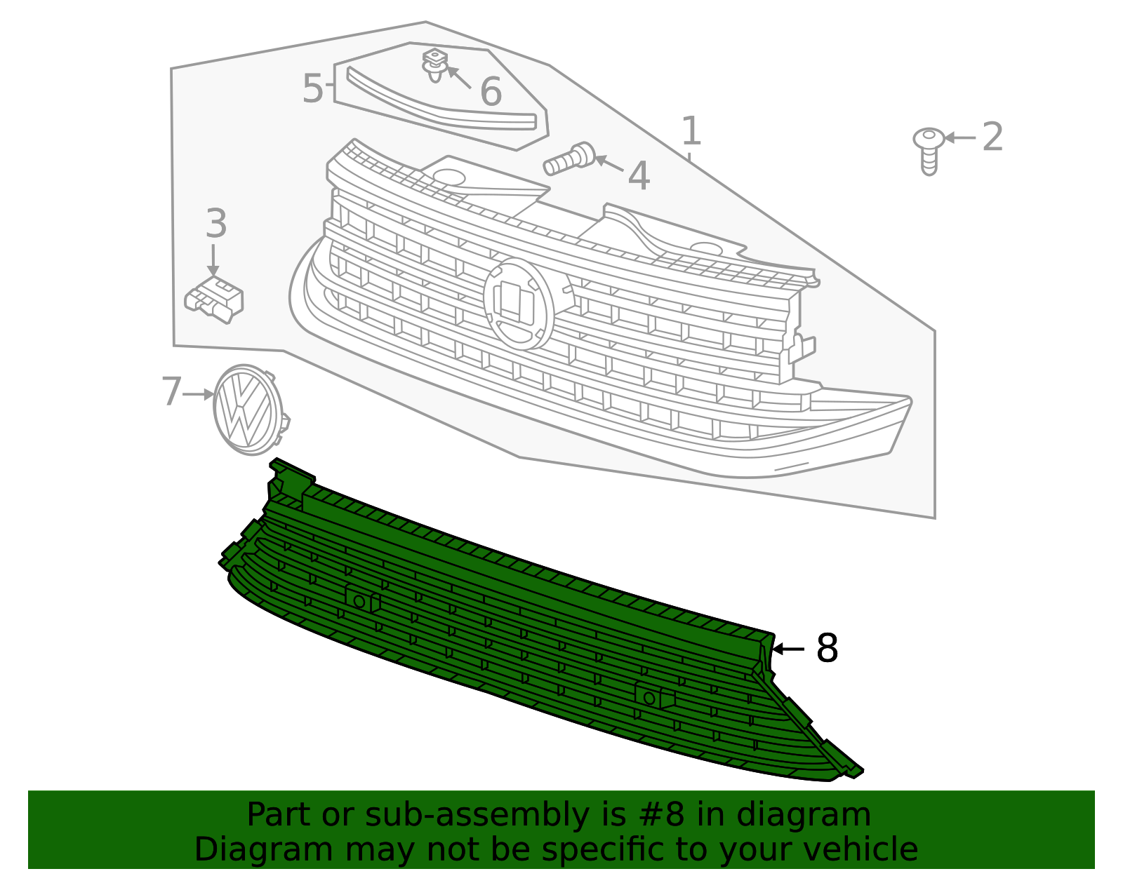 2020-2023 Volkswagen Lower Grille 3CN-853-671-E-041 | OEM Parts Online