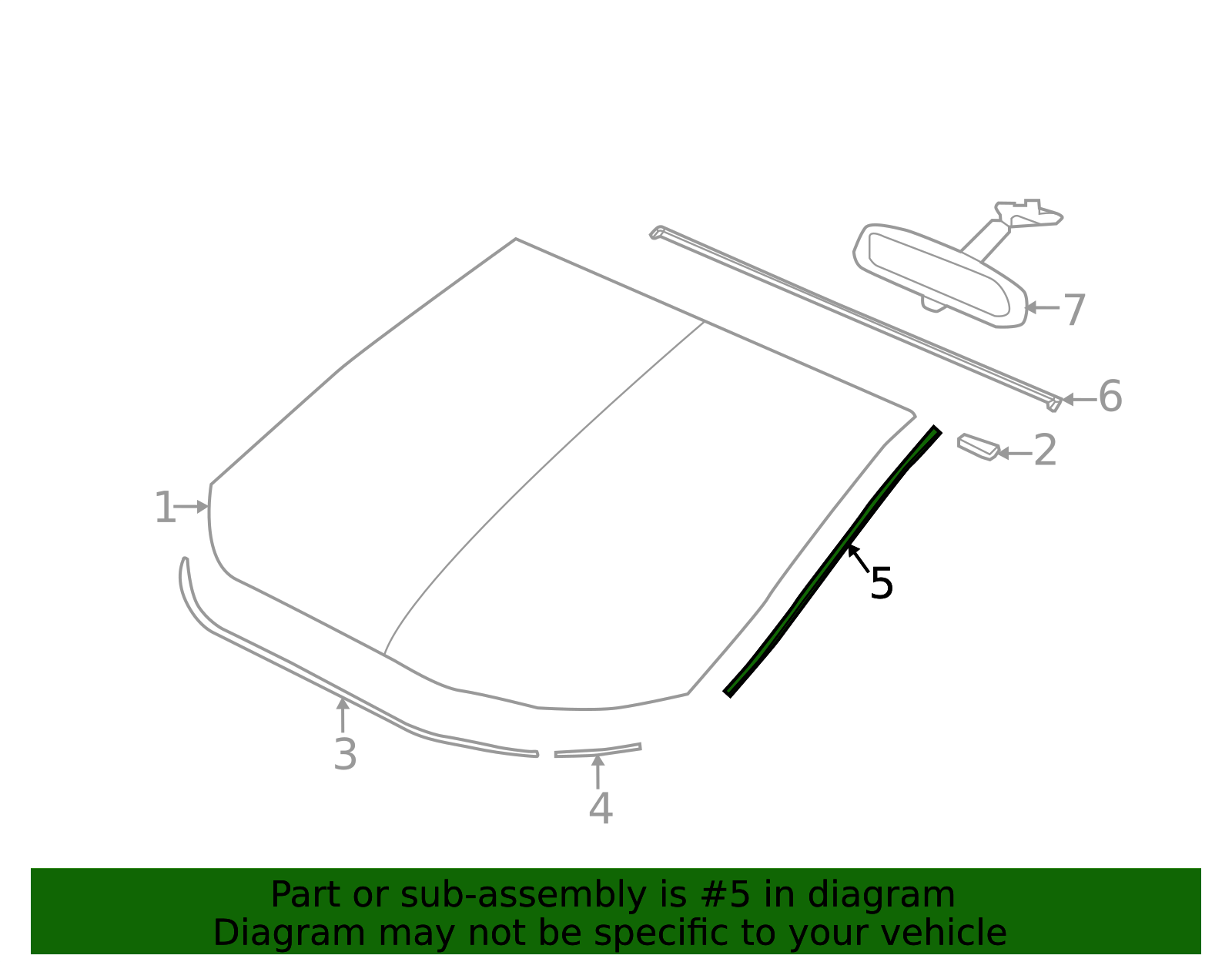 73125-TR0-A01 - 2012 Honda Civic - Molding Front Windshield Side ...