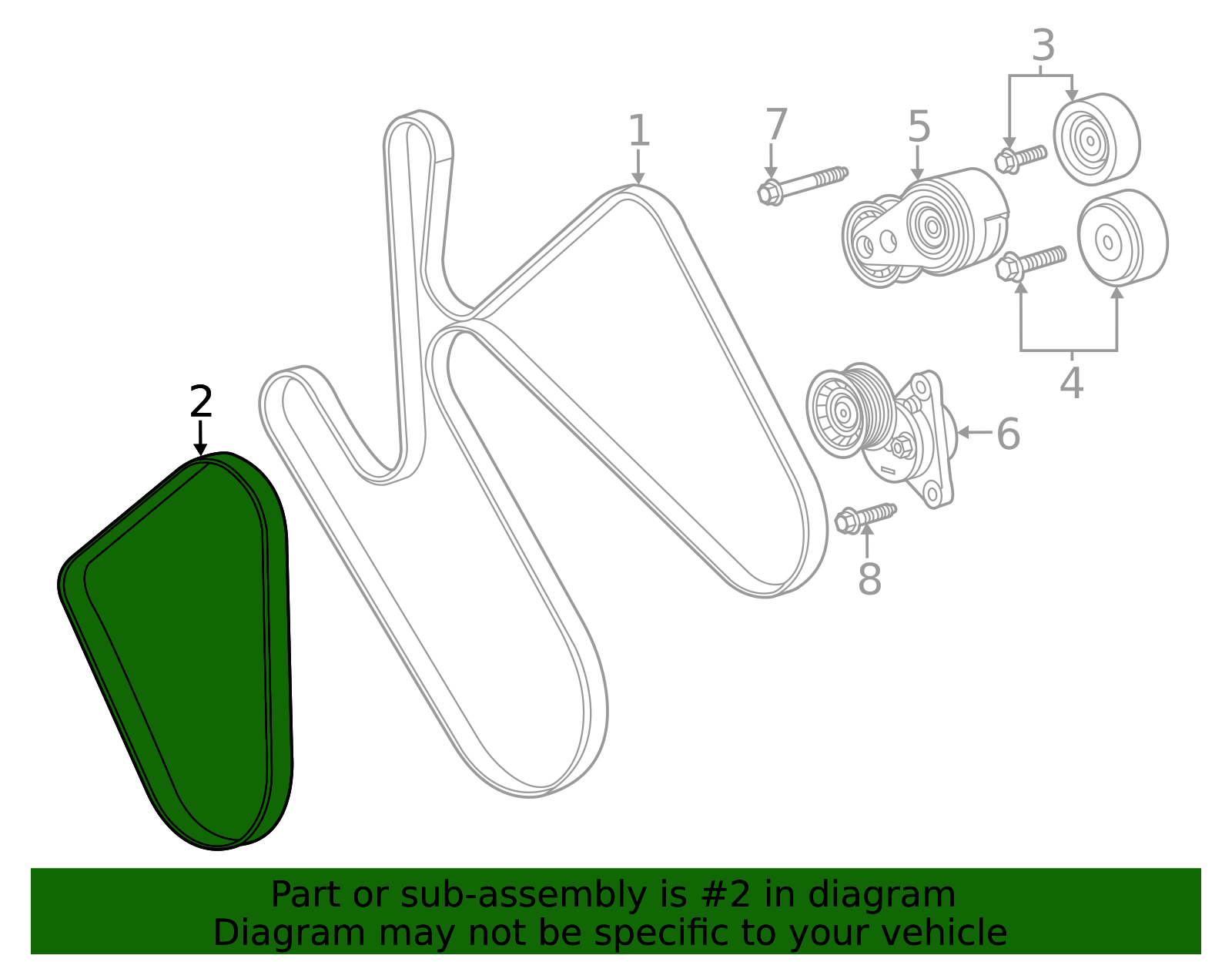 2020-2023 GM Water Pump Belt 12732707 | GM Parts Center