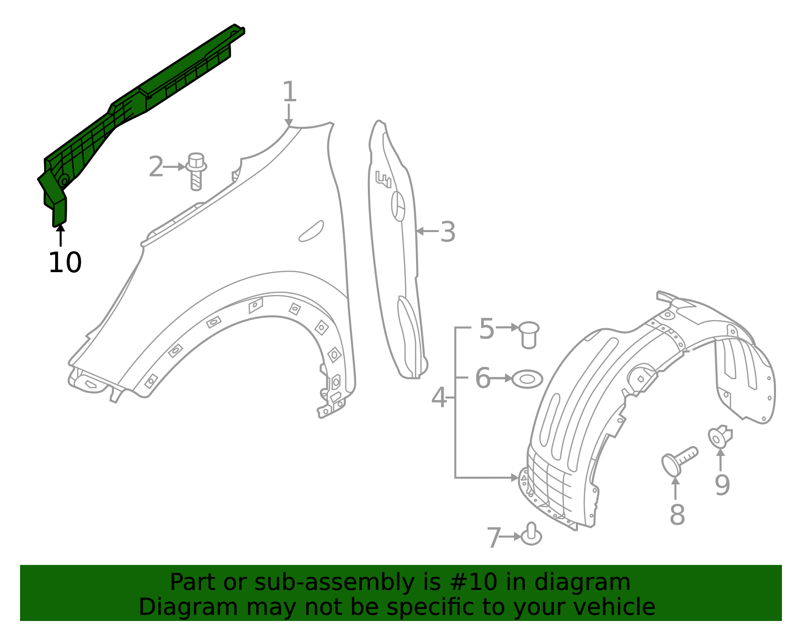 84169-G5000 - Fender Ledge Cover 2017-2022 Kia | Kia.Parts Store