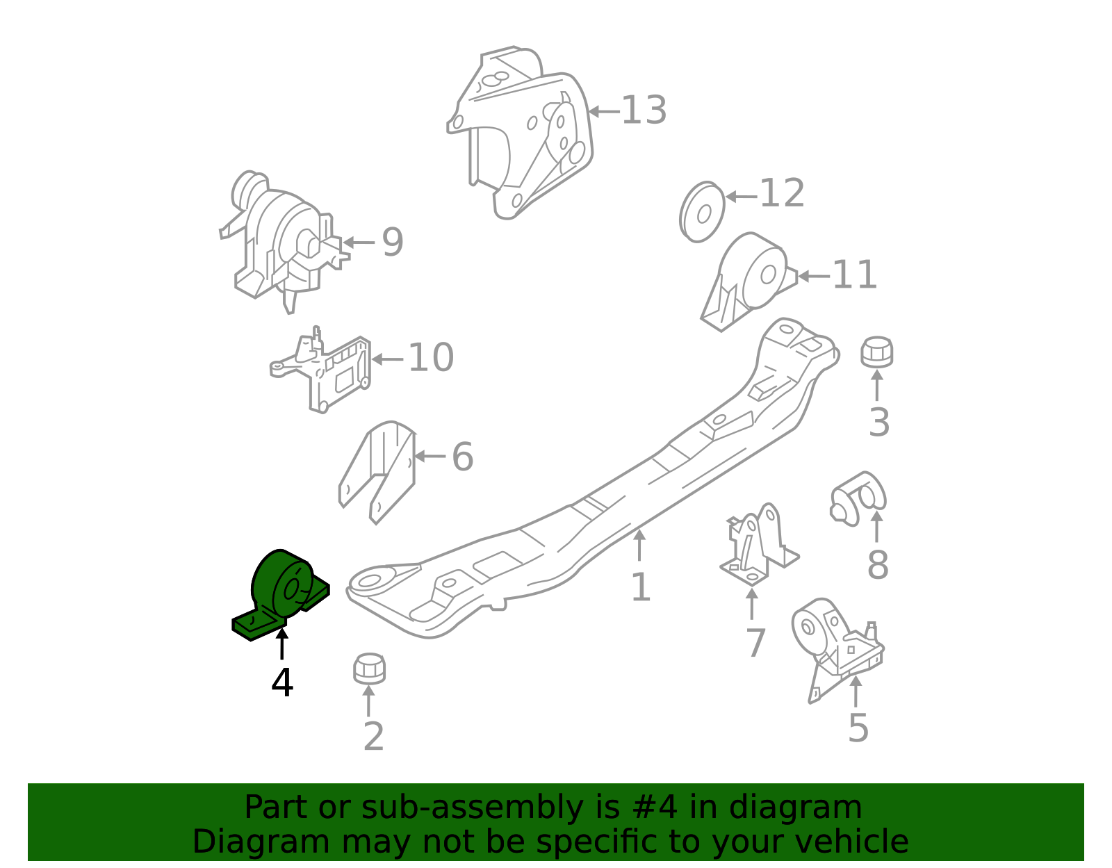11270-8H300 - Manual Transmission Mount 2002-2006 Nissan Sentra ...