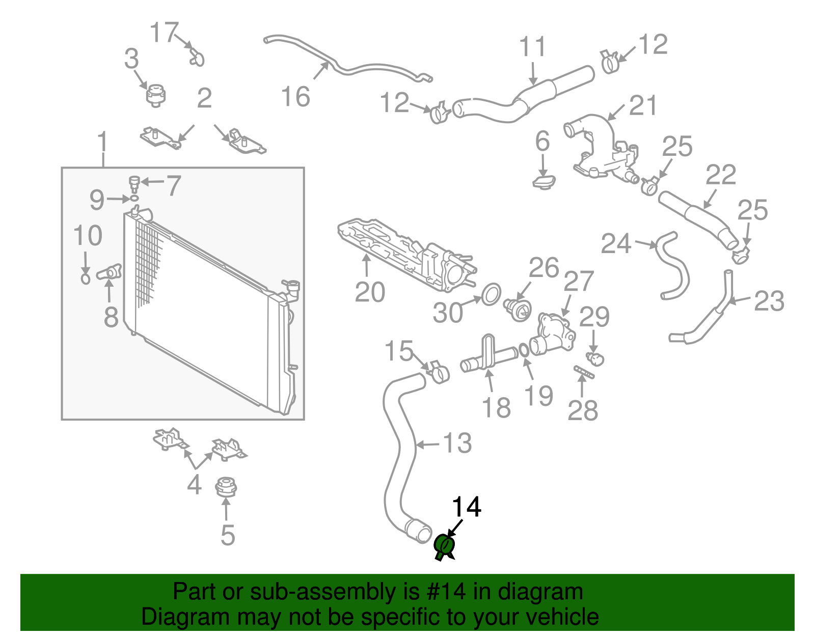 2006-2007 Toyota Highlander Radiator Hose Clamp 90466-41006 | Toyota ...