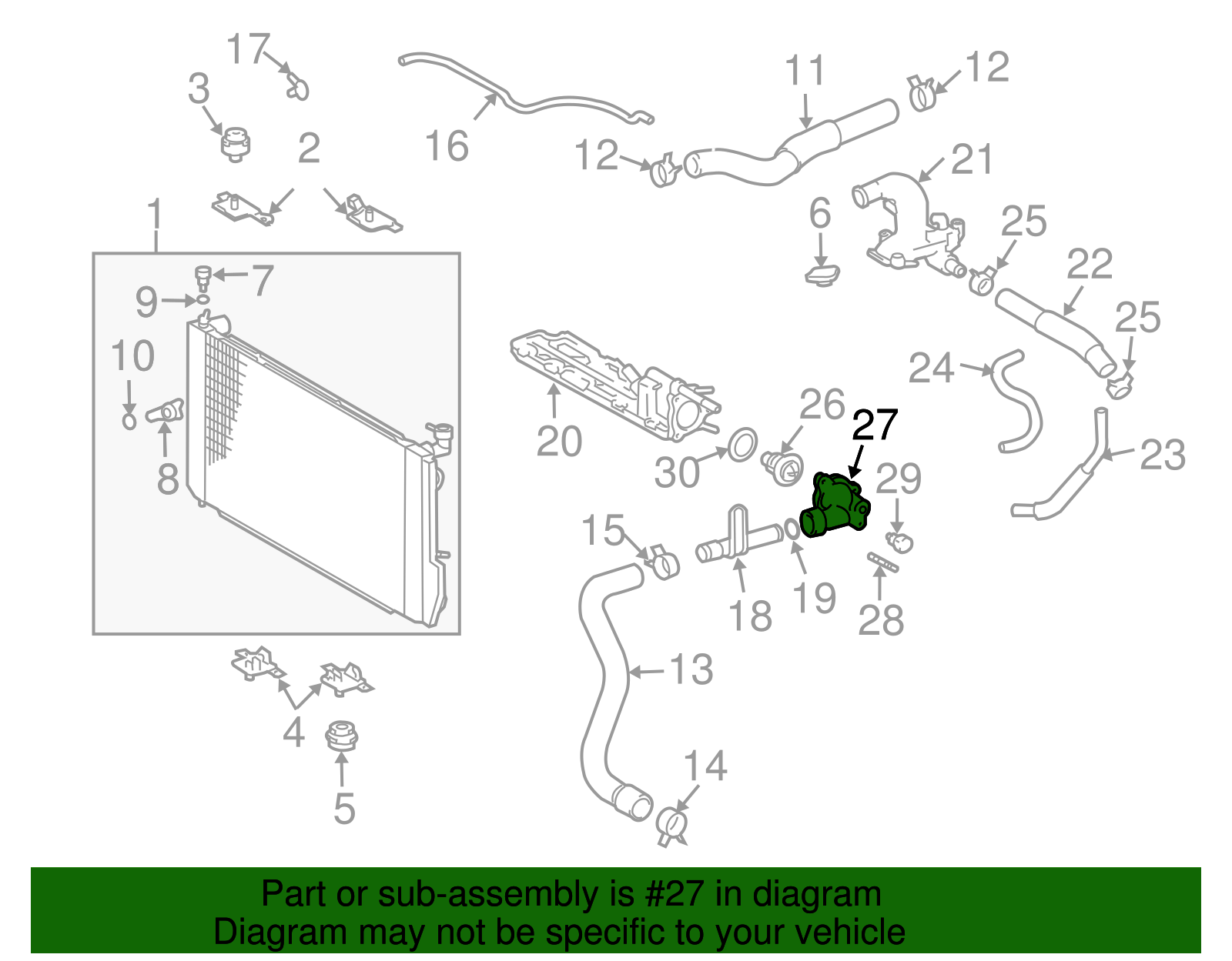 16323-20020 - Engine Coolant Thermostat Housing 2000-2010 Toyota ...