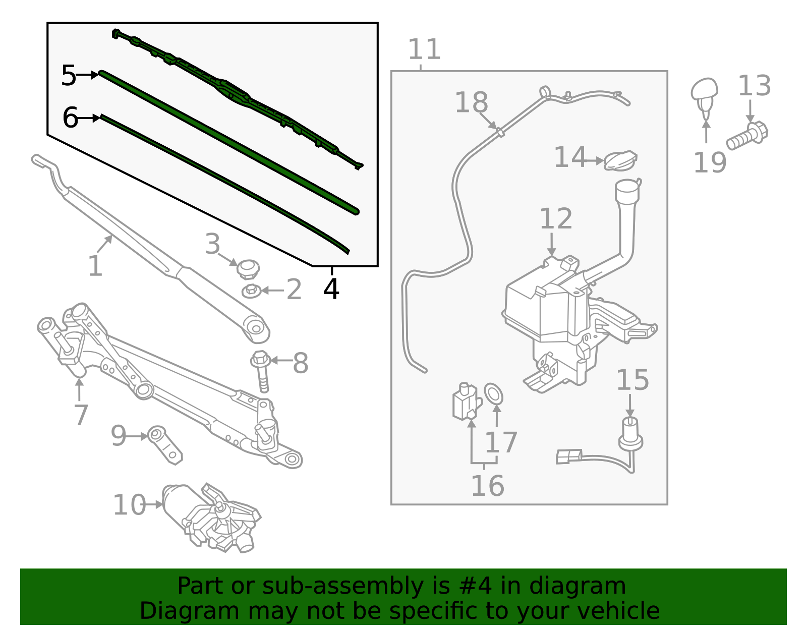 2022-2025 Kia Carnival Wiper Blade 98360-R0000 | Kia Automotive Parts