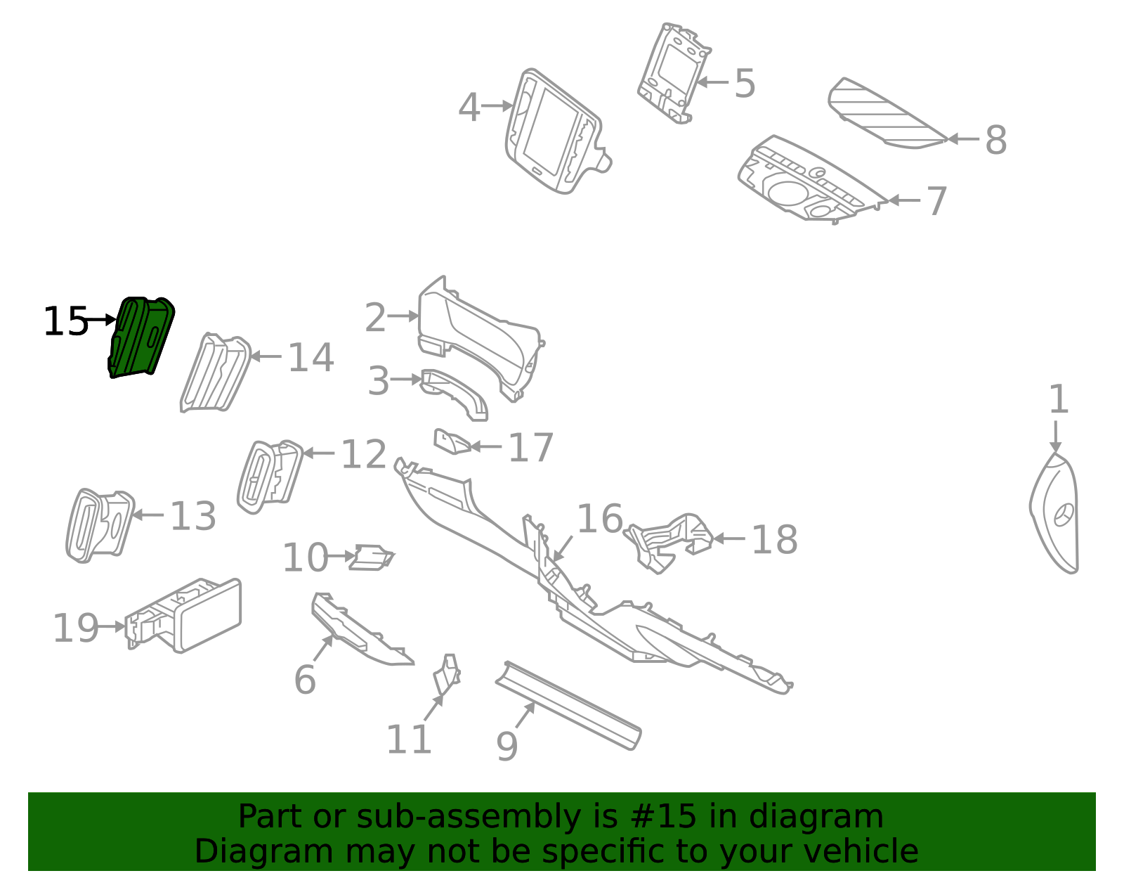 Dashboard Air Vent - Direct Airflow, OEM Style | AutoNation Parts