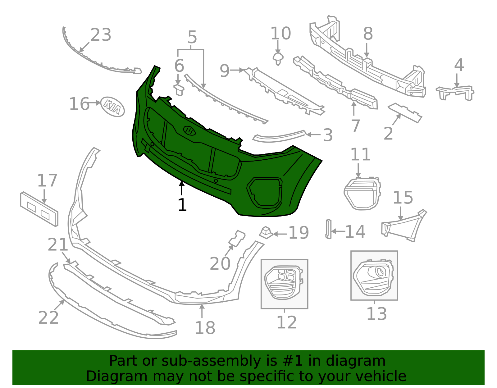 86511-D9500 - Bumper Cover 2020-2022 Kia Sportage | Genuine Kia Parts
