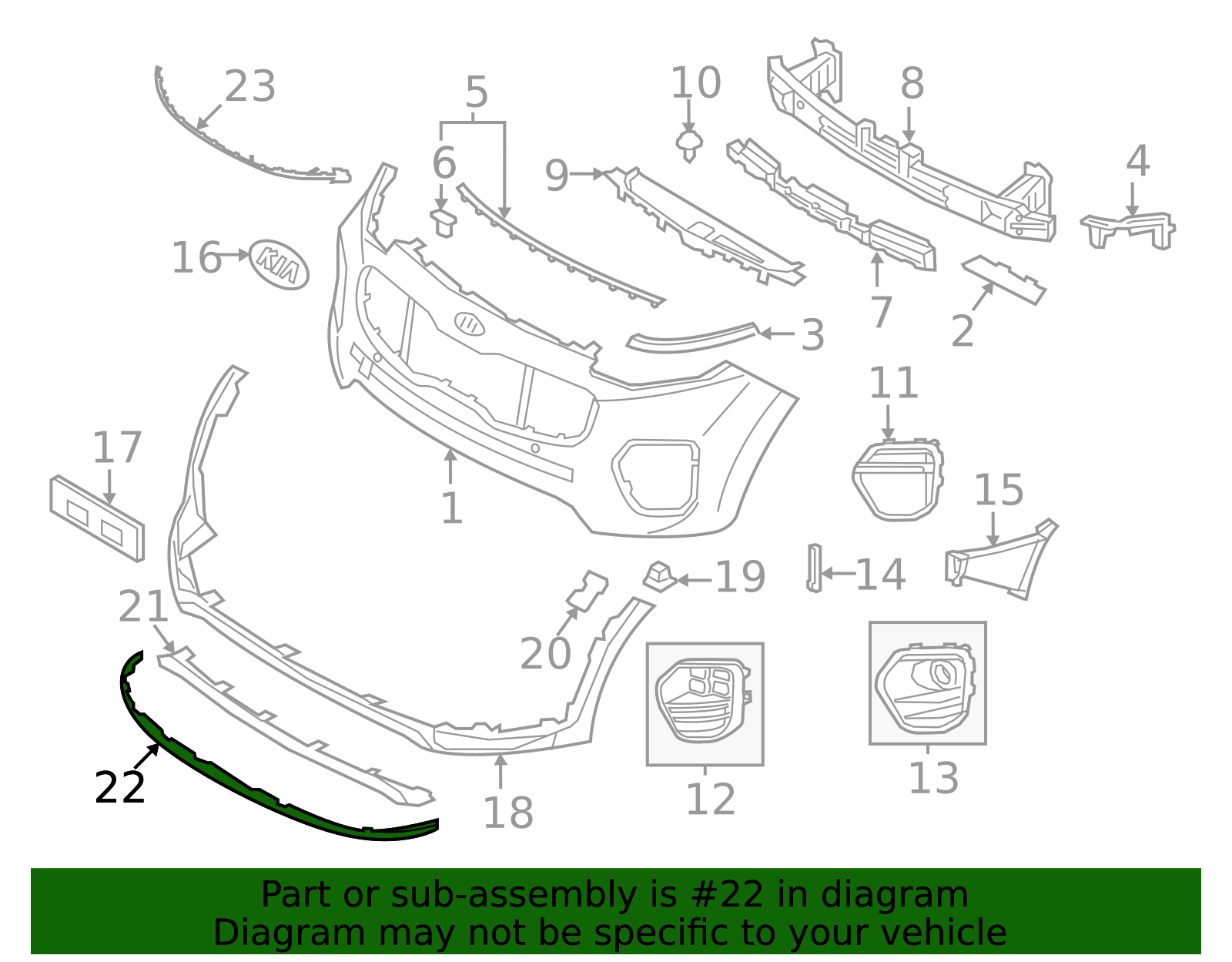 86567-D9500 - Lower Deflector 2020-2022 Kia Sportage | Kia.Parts Store