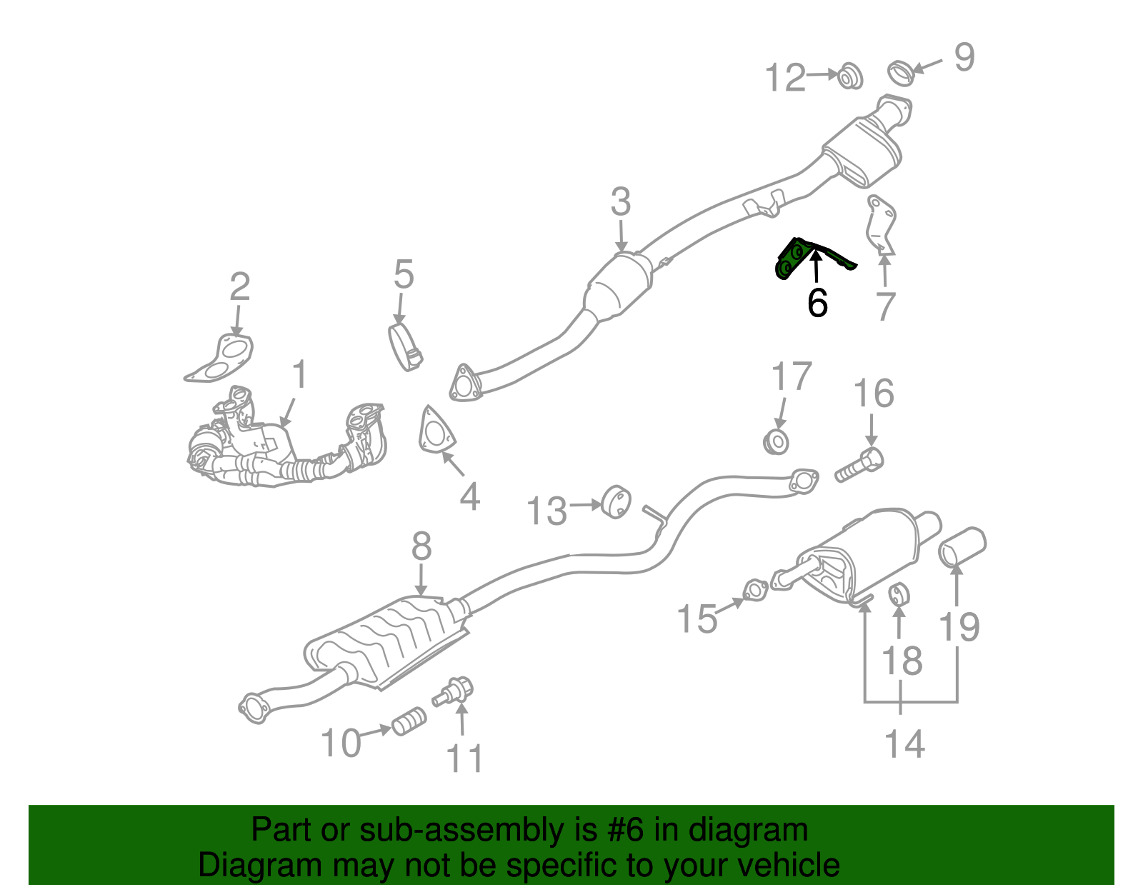 2010-2022 Subaru Exhaust System Hanger Bracket 44521AA100 | Subaru ...