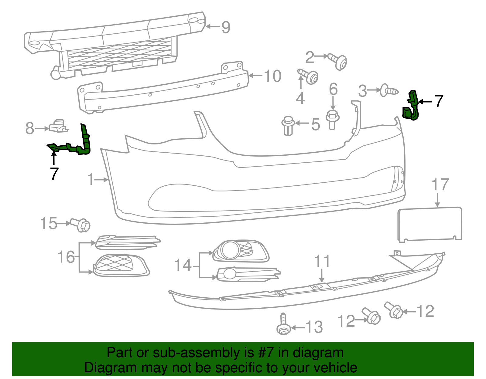 2008-2020 Mopar Bumper Cover Retainer 05113136AA | Mopar Parts Canada