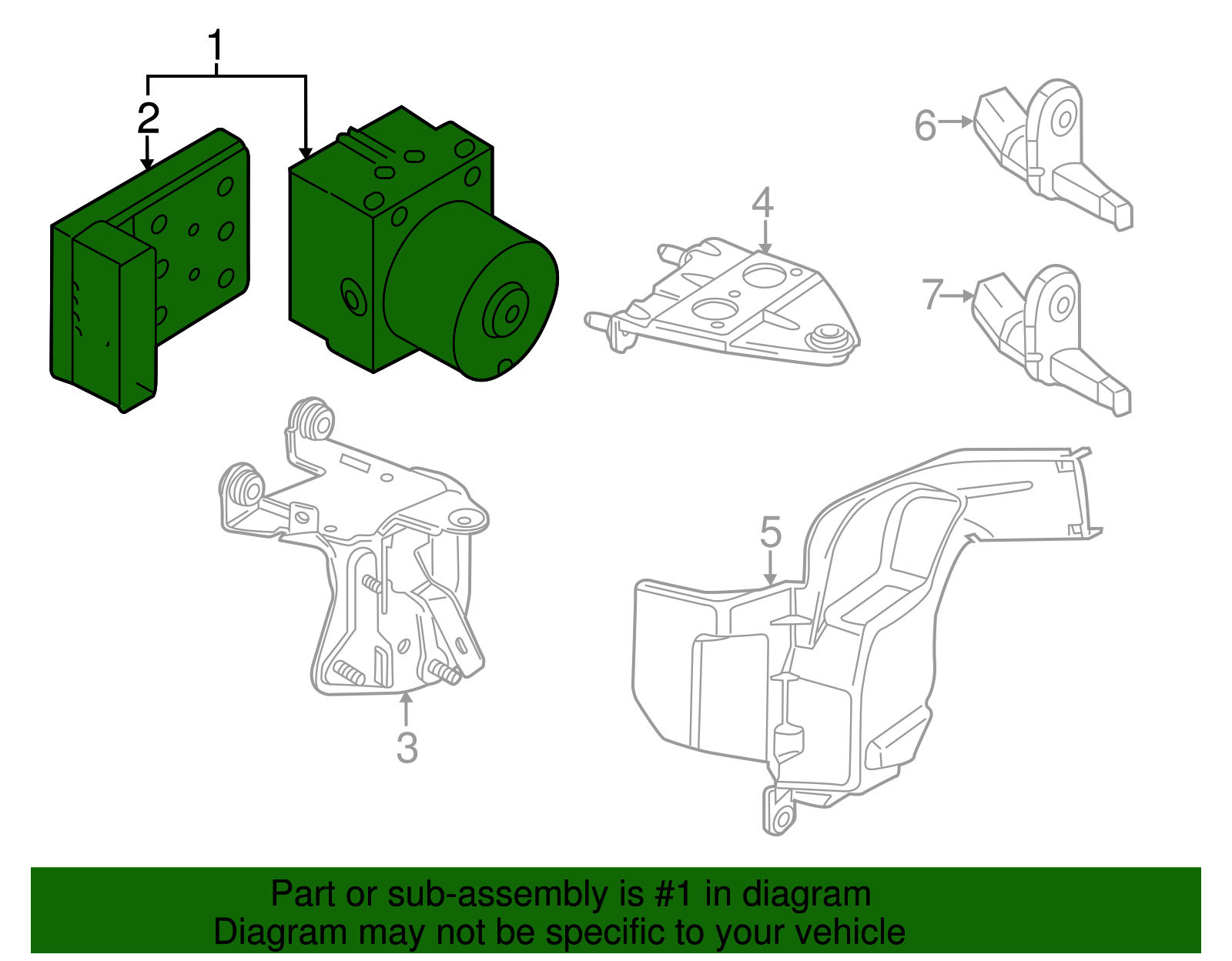 2016-2019 Volkswagen ABS Pump Assembly 1K0-614-517-EK-BEF | OEM Parts ...