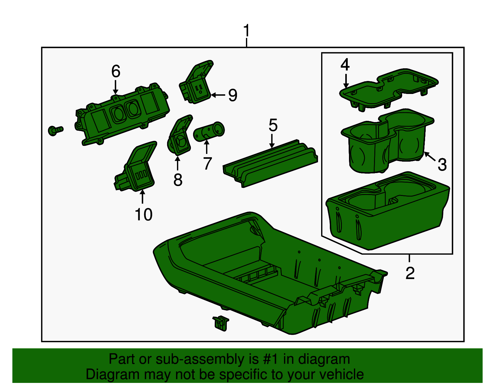 2014-2015 GM Synthesis Front Floor Console Trim Plate 23467113 ...