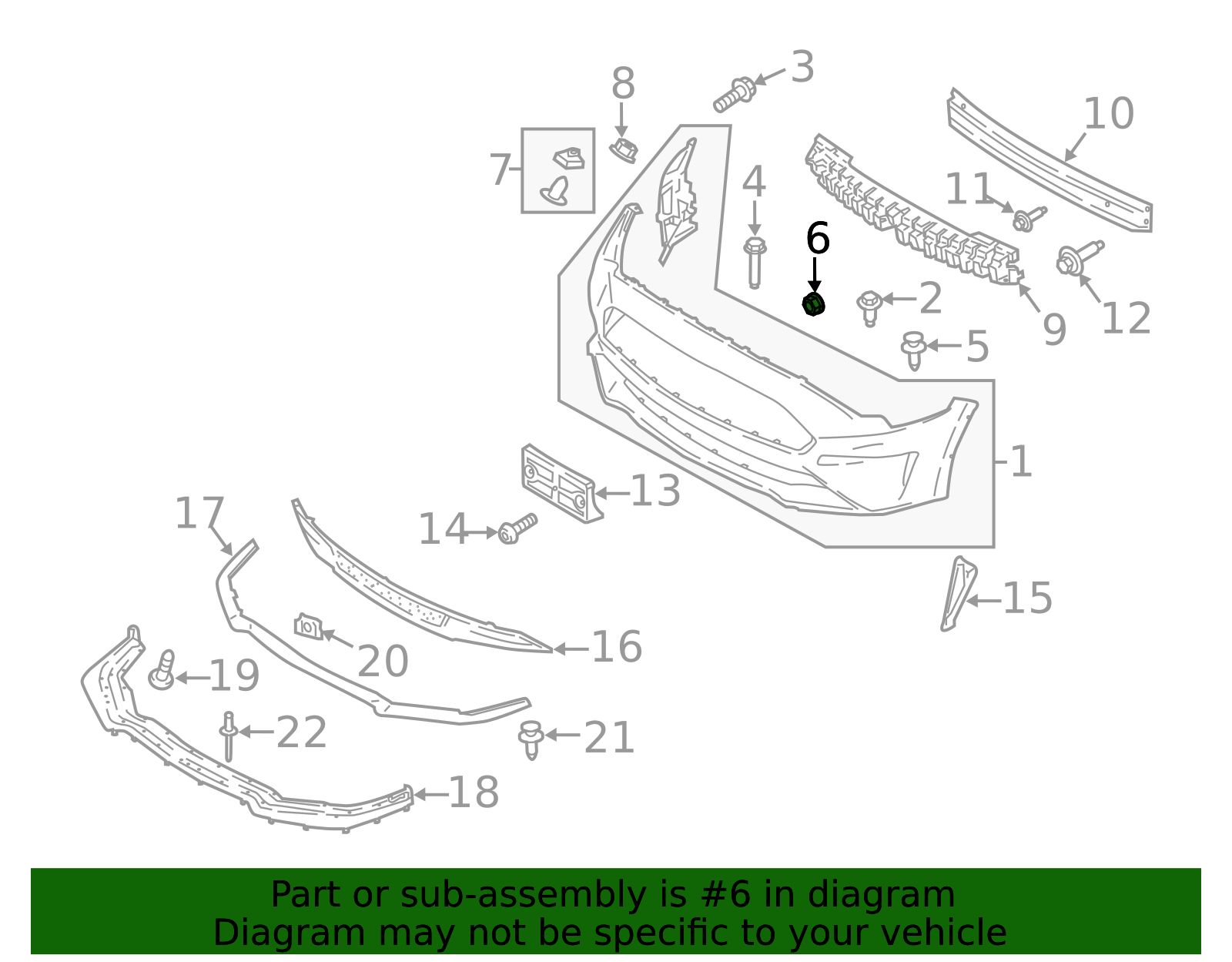 2011-2023 Ford Bumper Cover Nut -W707142-S441 | TascaParts.com