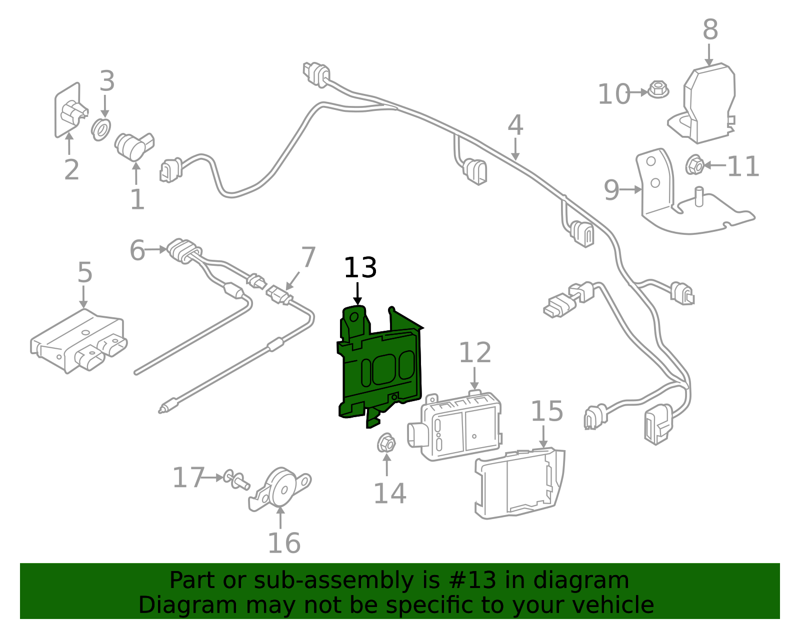 4K0-907-461-D - Object Sensor Bracket 2019-2025 Audi | Audi OEM Parts Guy