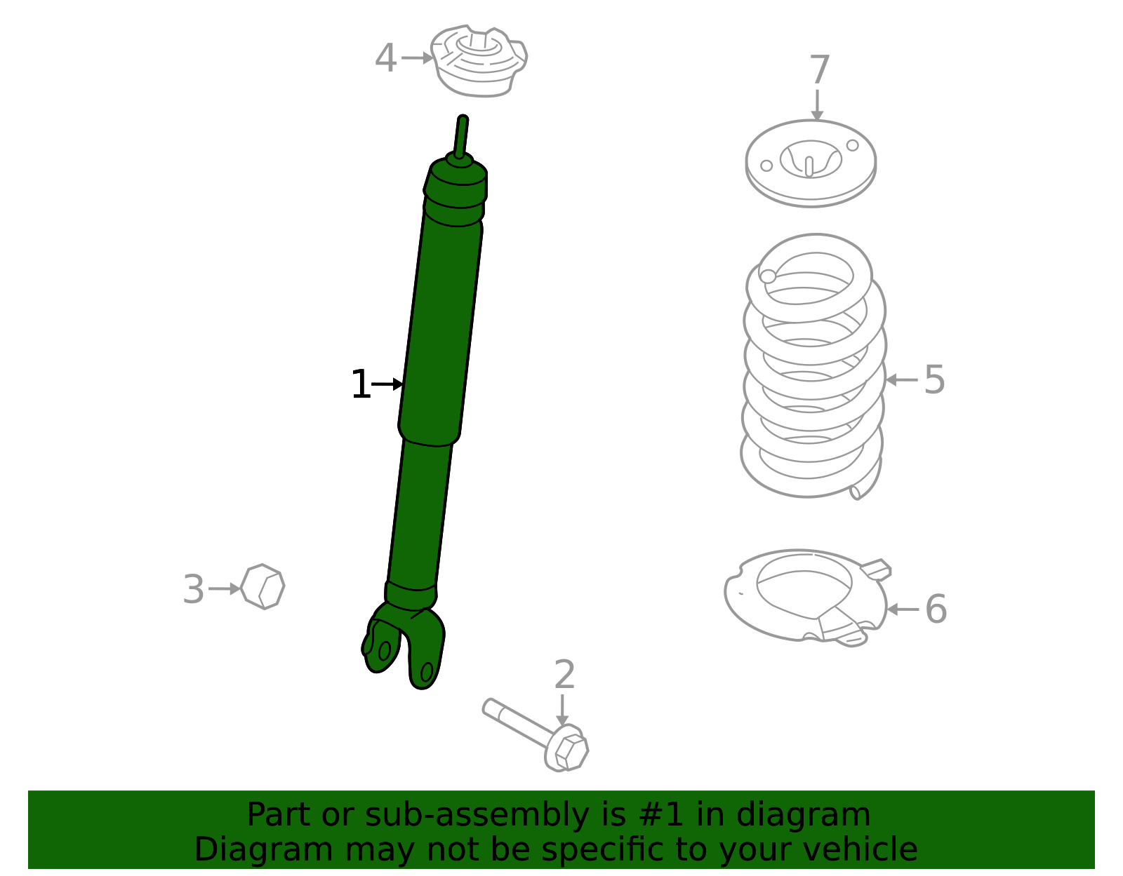 2013-2019 Ford Flex Shock Absorber Assembly ASH-23403 | Awesome Parts Ford