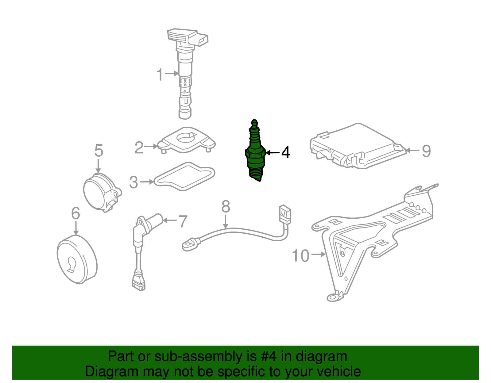 101-905-621-B - Volkswagen Spark Plug 2007-2009 Volkswagen Touareg | Performance Auto Parts