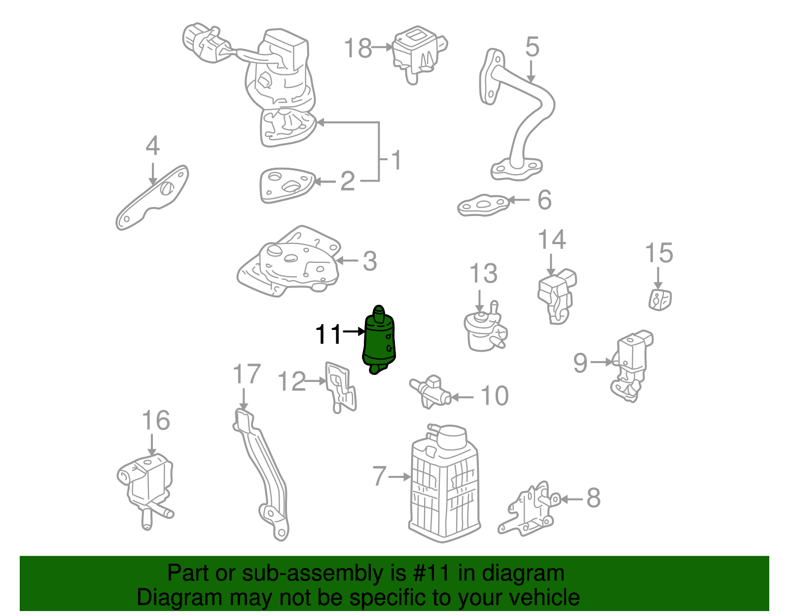 17315-S84-A02 - Acura Vapor Filter 1999-2005 Acura | Performance Auto Parts