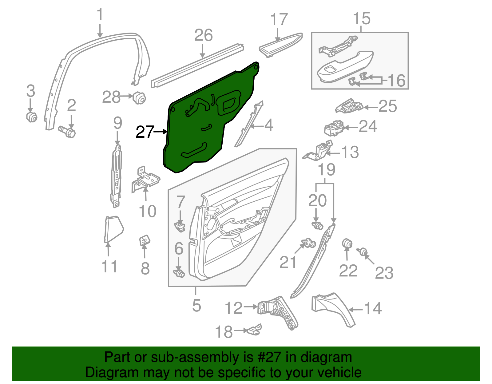 2009-2011 Acura TL Pad 72634-TK4-A00 | AcuraPartsNow.com
