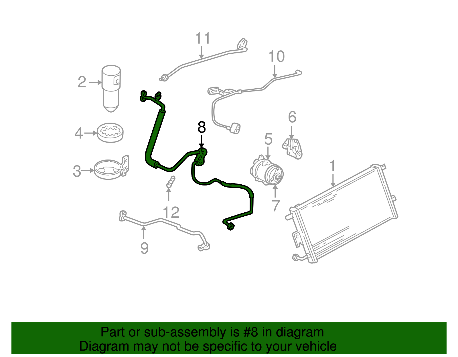 1997-2004 Chevrolet Corvette Air Conditioning Compressor and Condenser ...