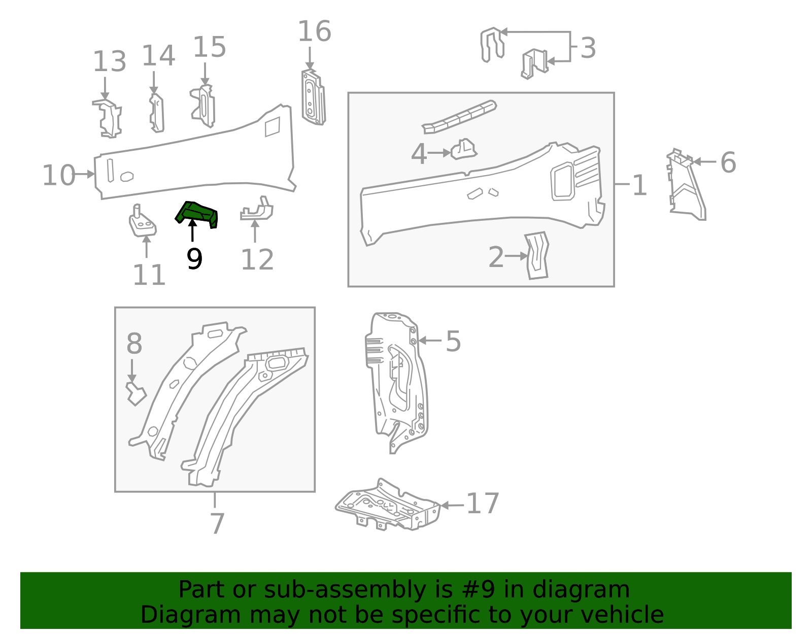 2019-2025 GM Fender Rail Reinforcement Bracket 84214113 | Shop Matick ...