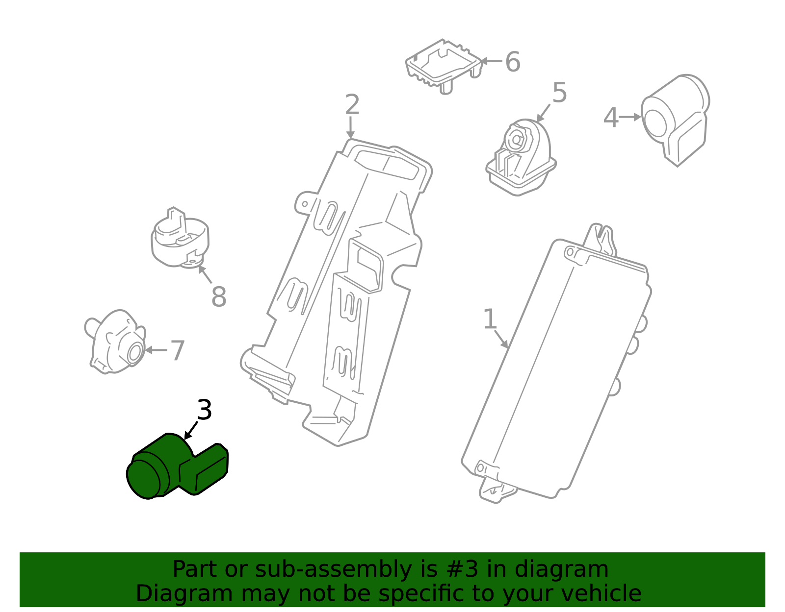 2008-2014 BMW Park Sensor 66-20-9-154-967 | BMW OEM Parts
