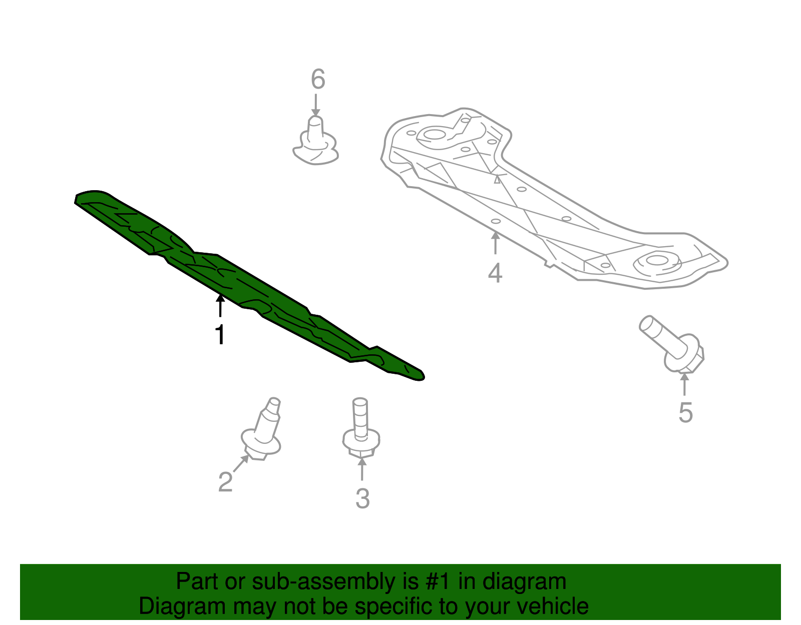 51441-48120 - Radiator Support Splash Shield 2011-2013 Toyota ...