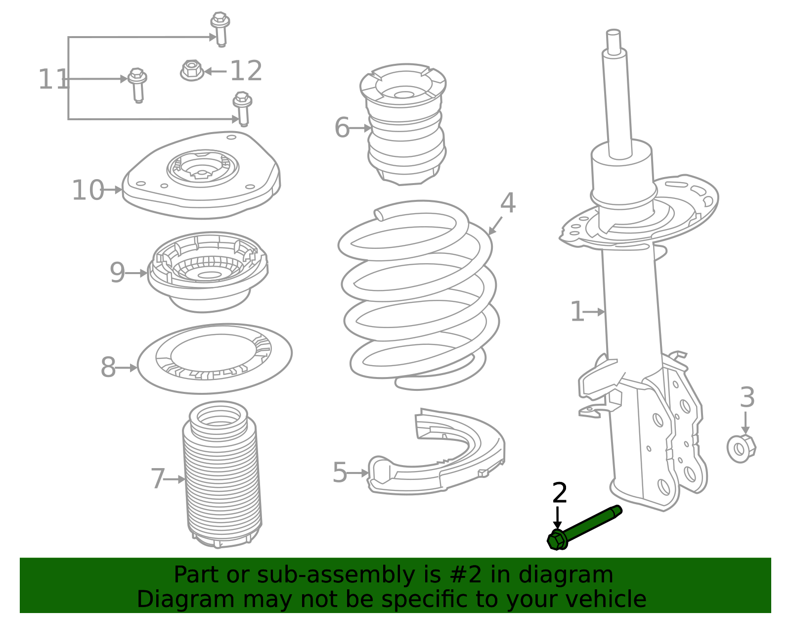 2021-2026 Ford Strut Lower Bolt W721339-S439 | Varsity Ford