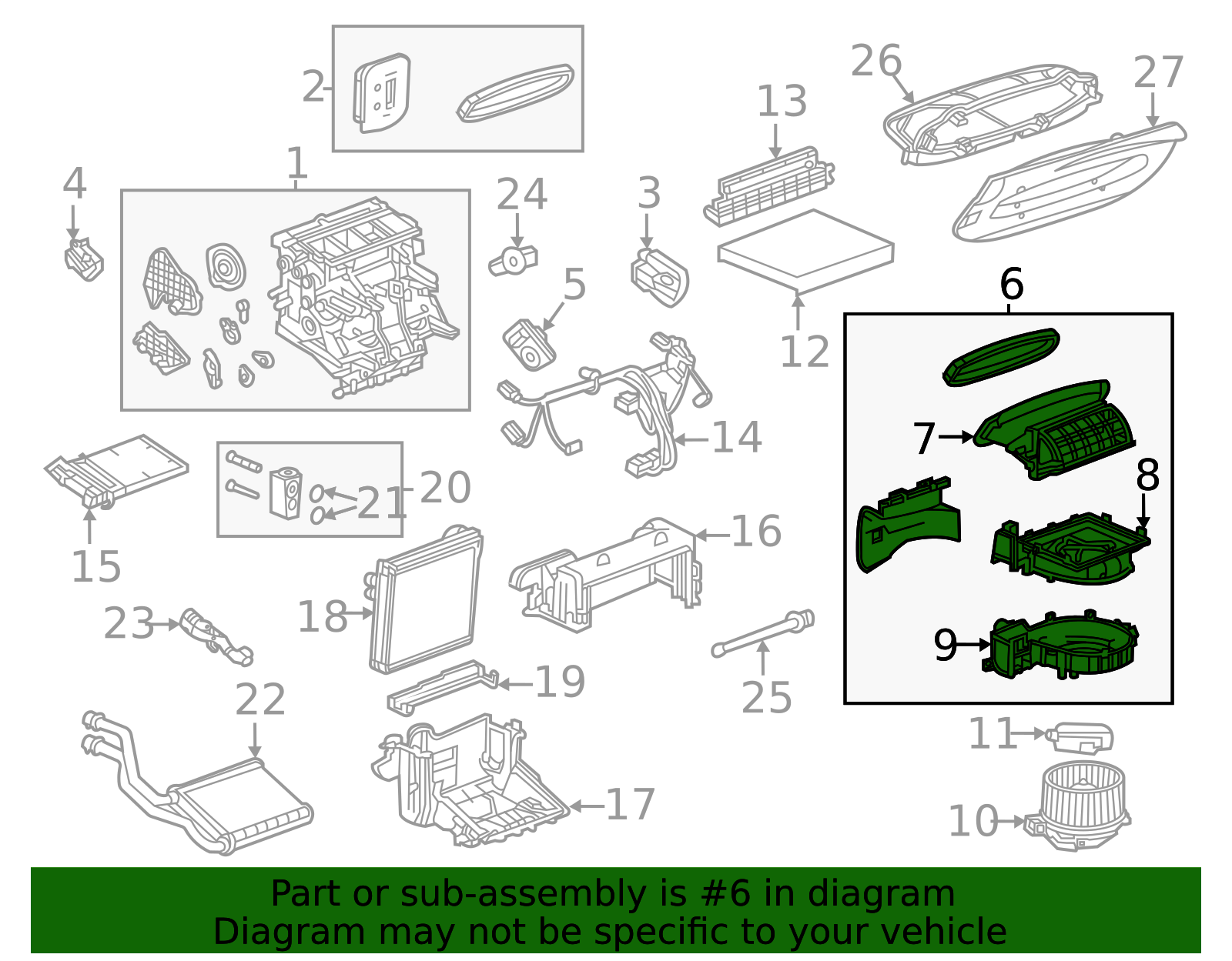 2020-2025 GM Air Conditioning Evaporator and Blower Case 42748446 ...