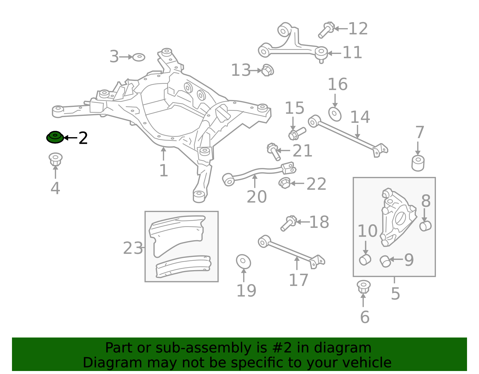 55475-JF00A - Suspension Cross-Member Stopper 2009-2024 Nissan GT-R ...