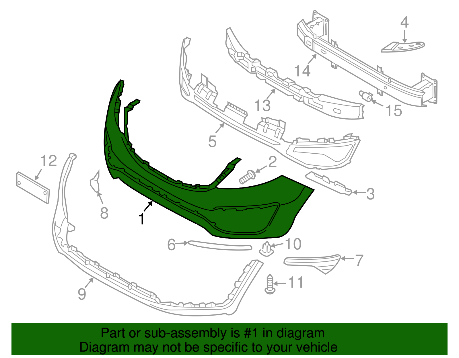 86511-3W000 - Bumper Cover 2011-2016 Kia Sportage | Kia.Parts Store