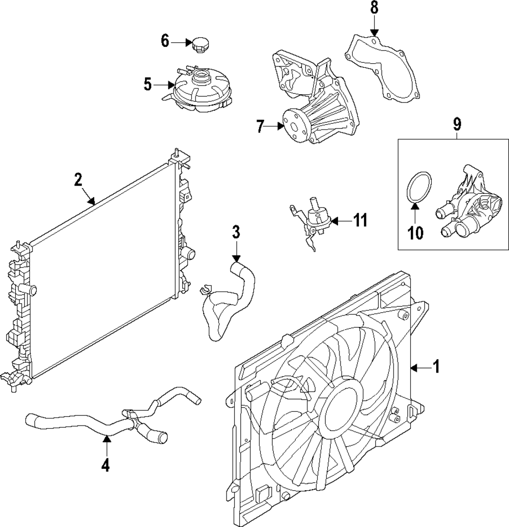 2022-2023 Ford Escape Thermostat Housing GN1Z-8592-C | Ford OEM Parts ...