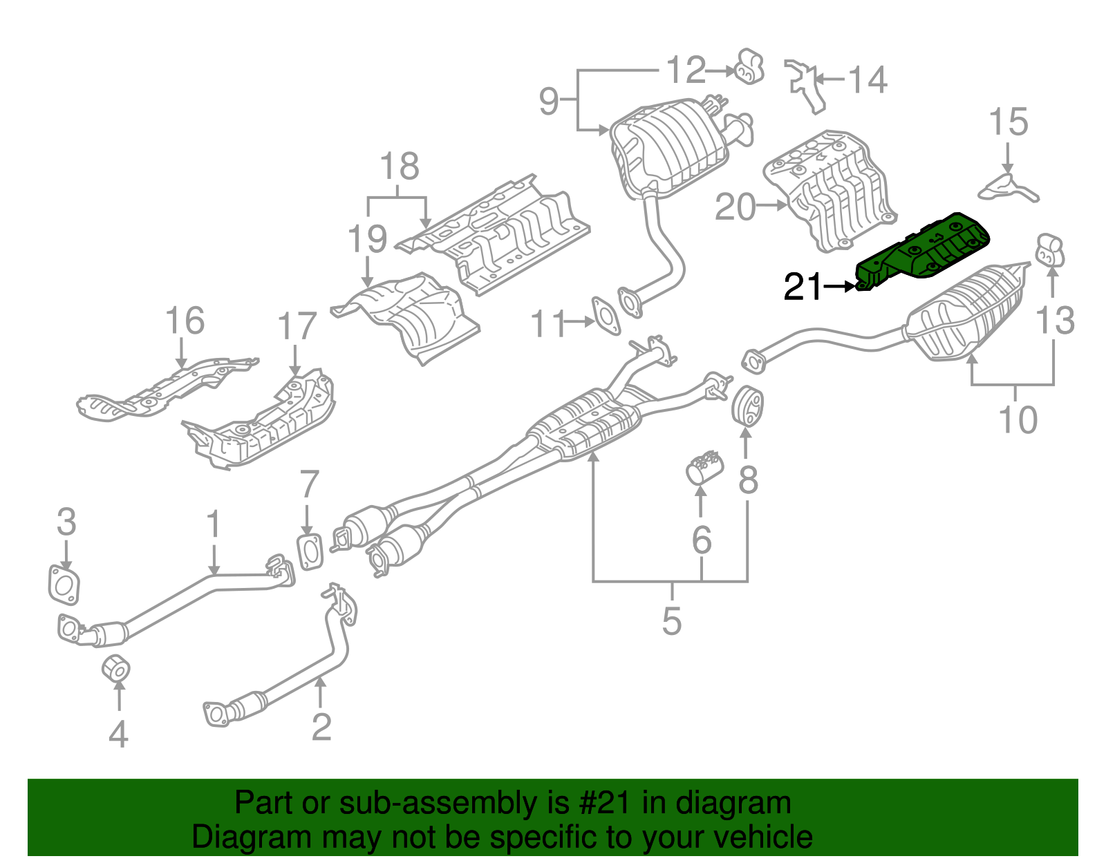 2015-2020 Kia K900 | Heat Shield | 28795-3M000 | Kia Auto Parts