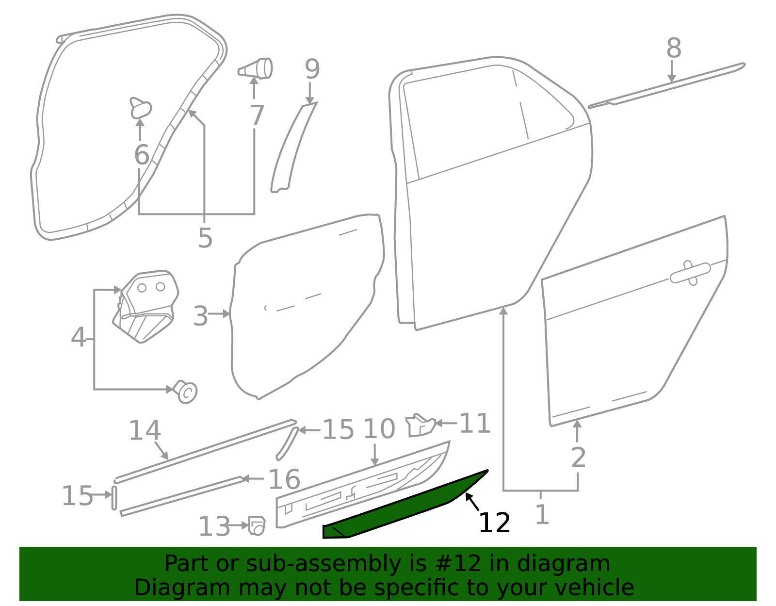 2018 Toyota Yaris Molding Strip 75743-0D010 | Toyota Parts Center