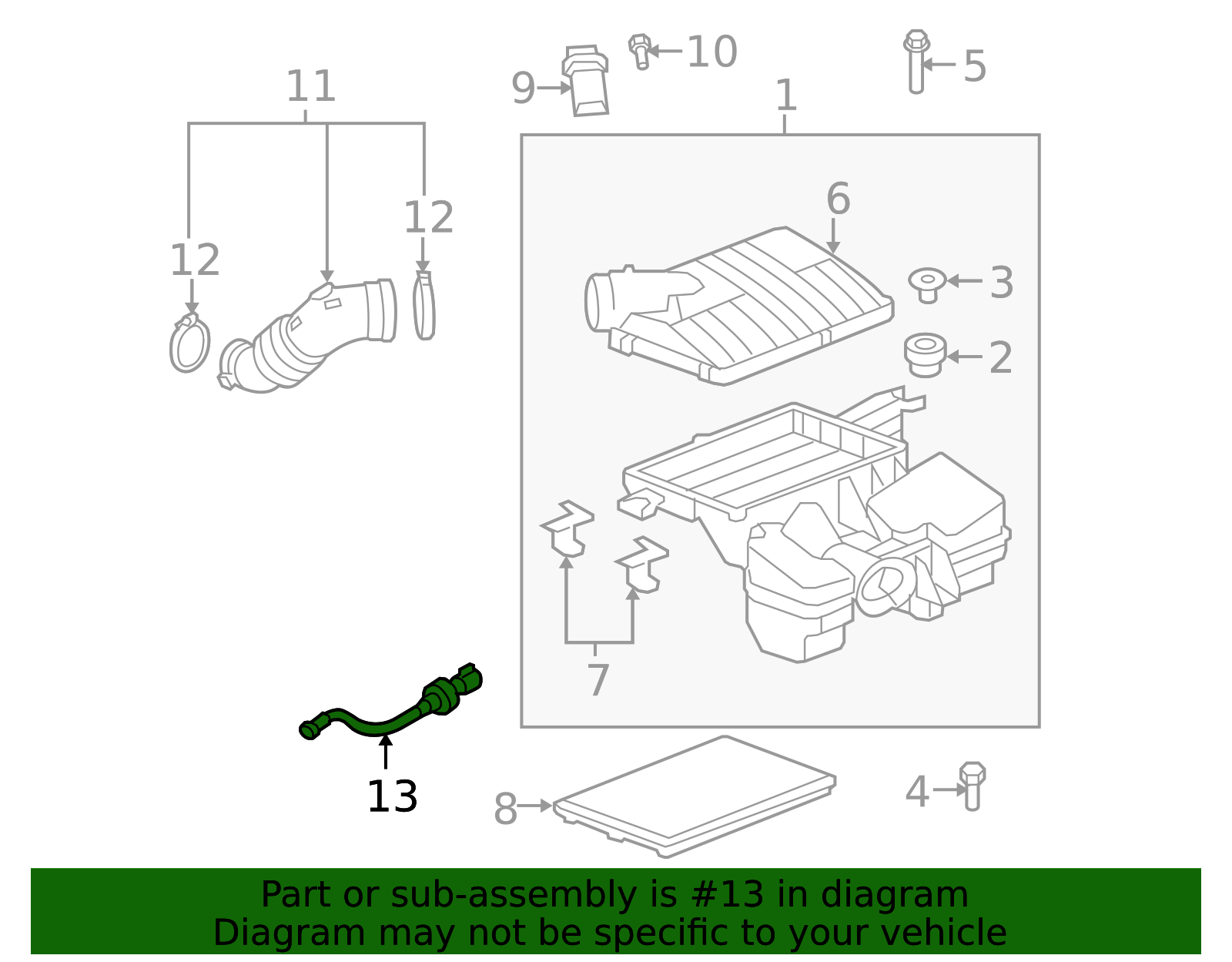 12606566 - Positive Crankcase Ventilation (PCV) Hose GM Parts Center