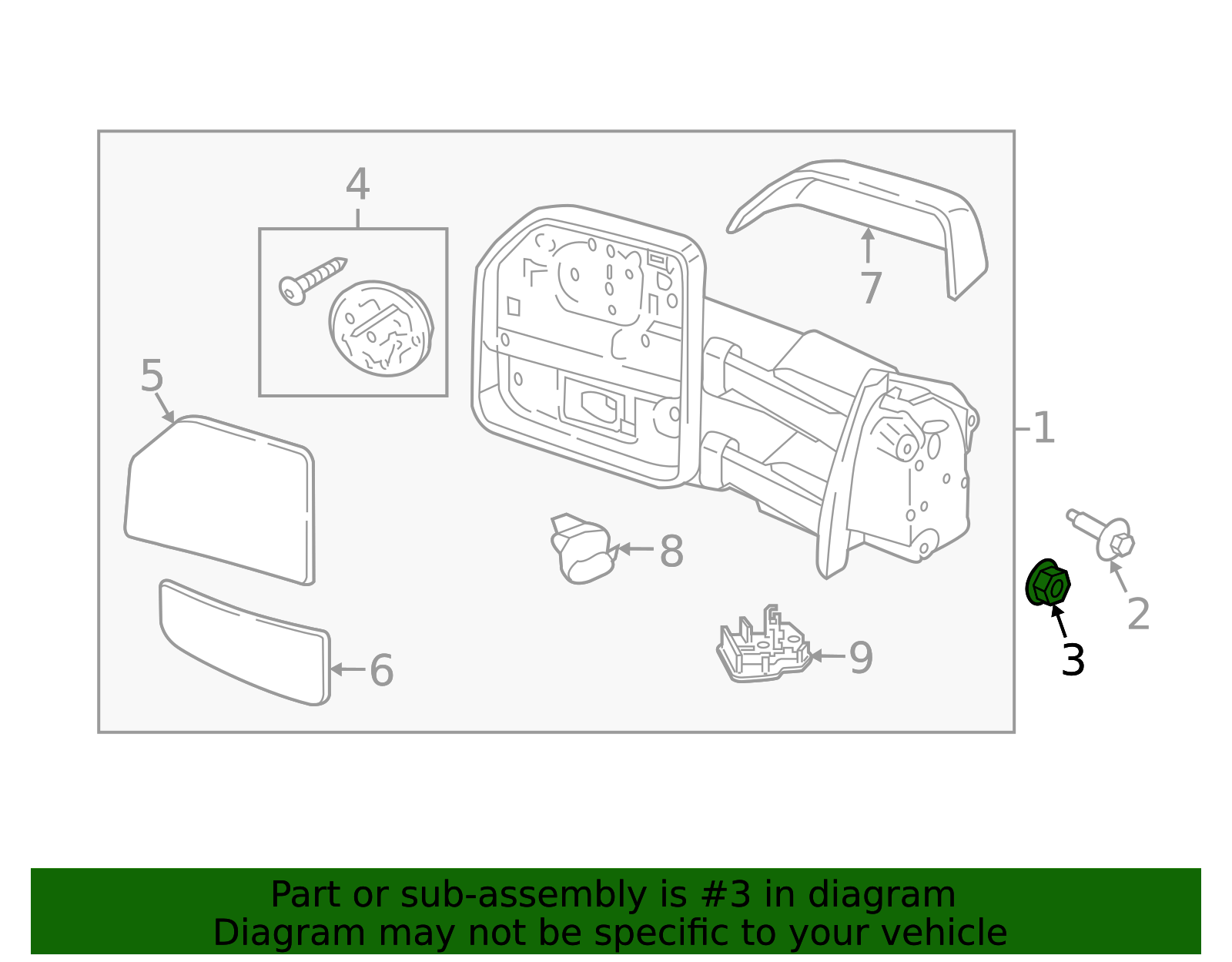 2017-2025 Ford Mirror Assembly Nut w701694s442 | TascaParts.com