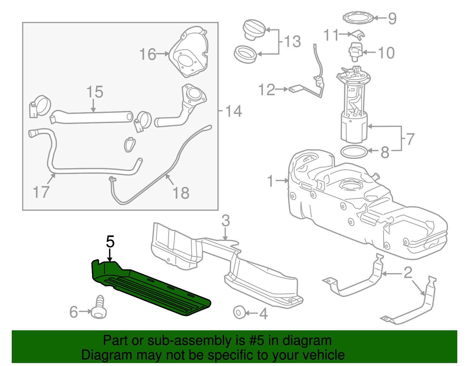2011-2019 GM Fuel Tank Shield 23247456 | GM Parts Center