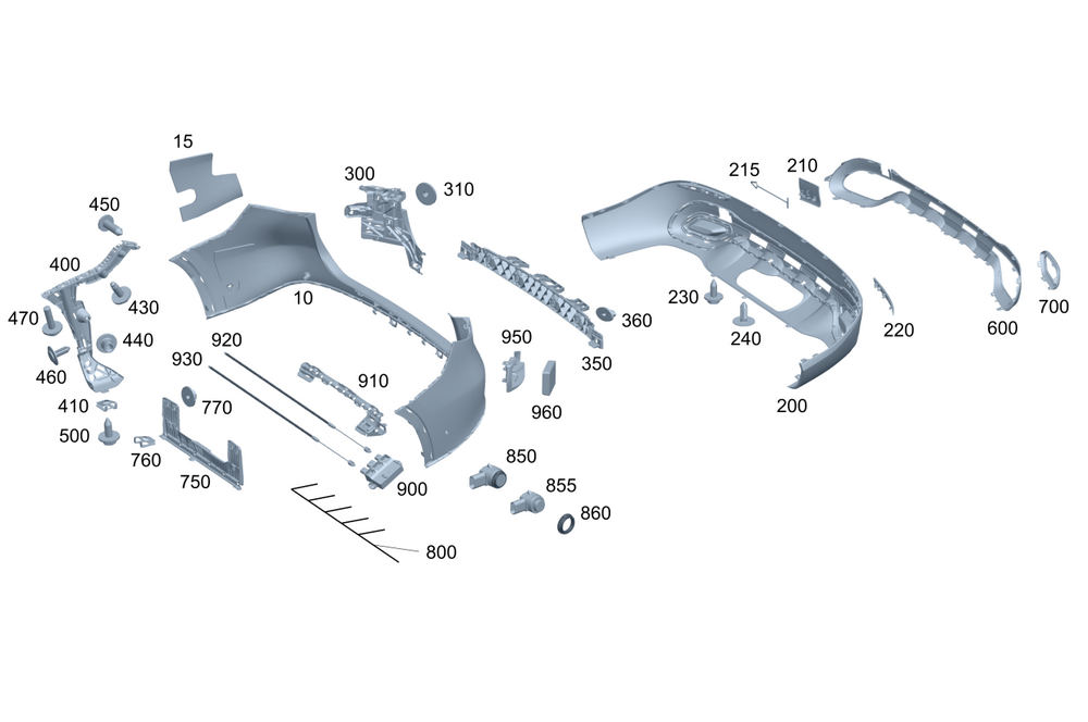 254-885-94-04 - Bumper Holder | Buy Mercedes Parts Now
