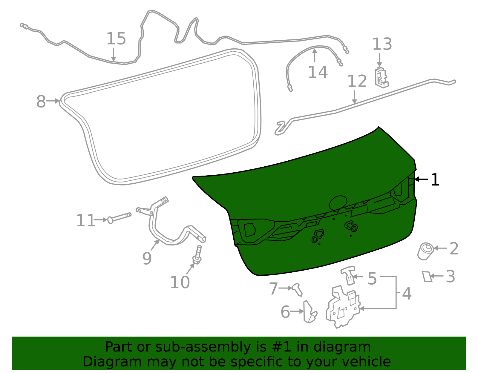 2020-2025 Toyota Corolla Trunk Lid 64401-02F00 | Toyota Parts Express