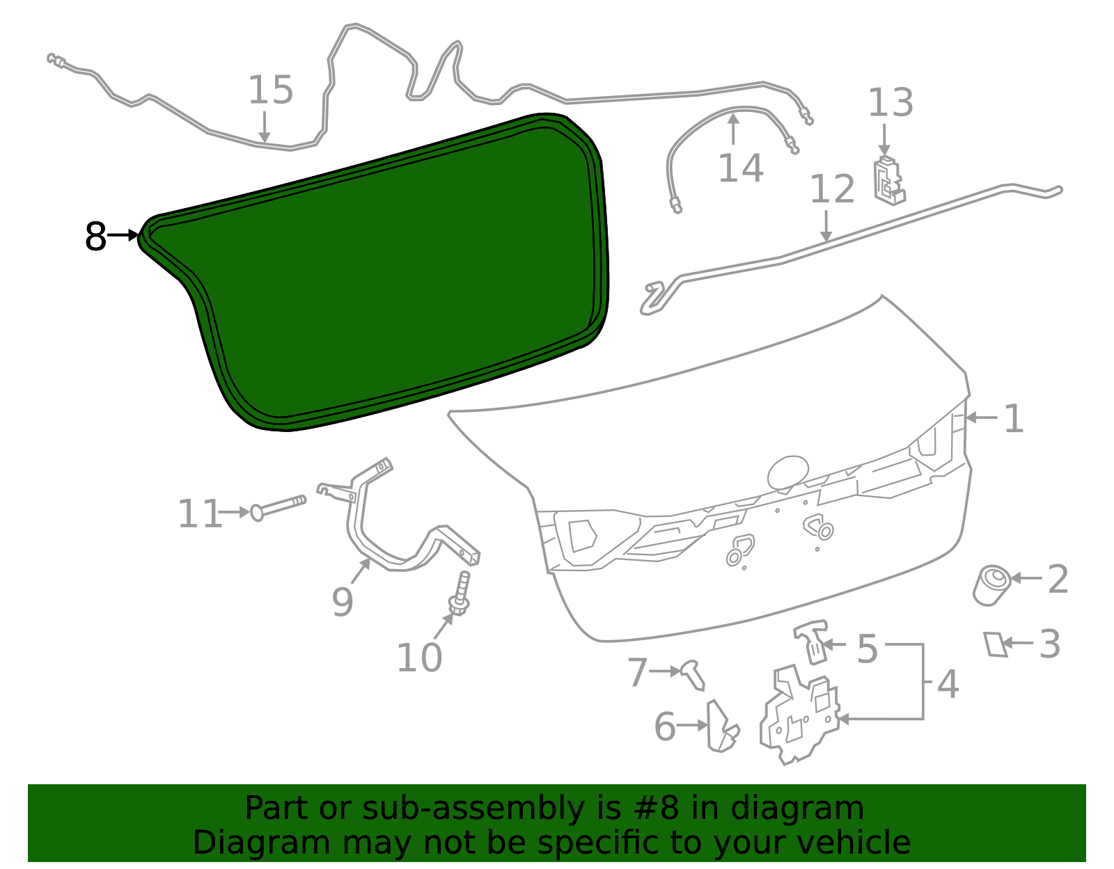 2020-2025 Toyota Corolla Deck Lid Seal 64461-02290 | OEM Parts Online