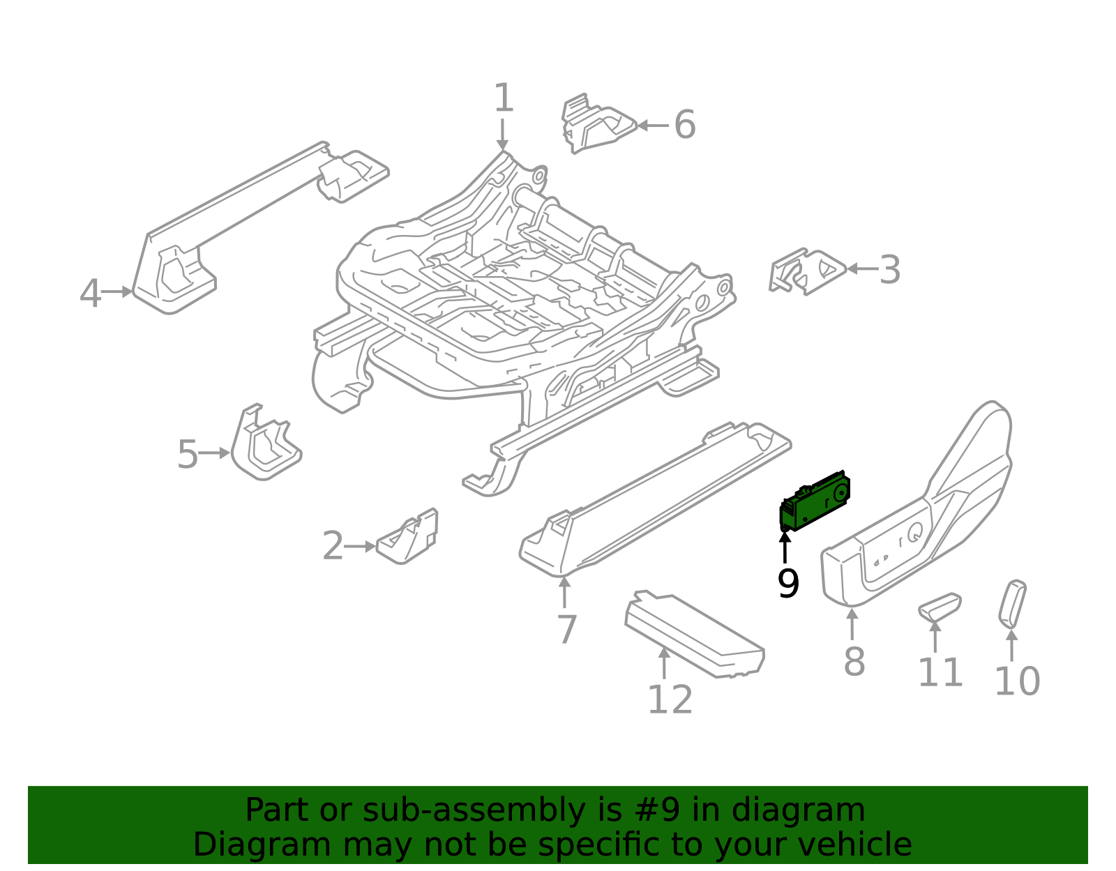 2021-2025 Ford F-150 | Switch Assembly Power Seat Adjust | PL3Z-14A701 ...