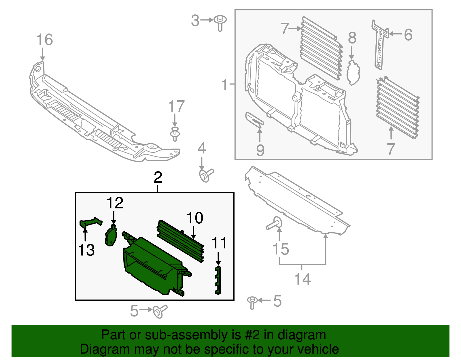 2022-2024 Ford Radiator Shutter Assembly NL1Z-8475-C | OEM Parts Online