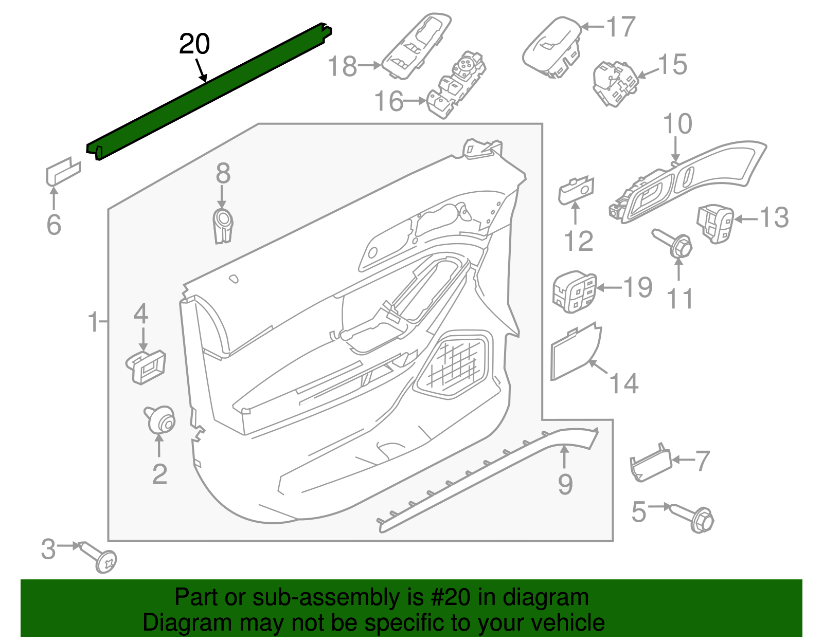 2011-2019 Ford Belt Weather-Strip BB5Z-7821457-A | Miracle Ford Parts