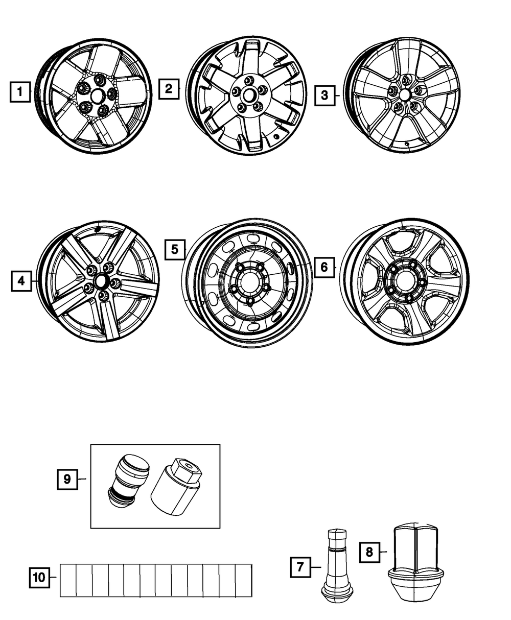 2007-2011 Mopar Wheel Lock Kit 52014050AA | Canada Mopar® Estores