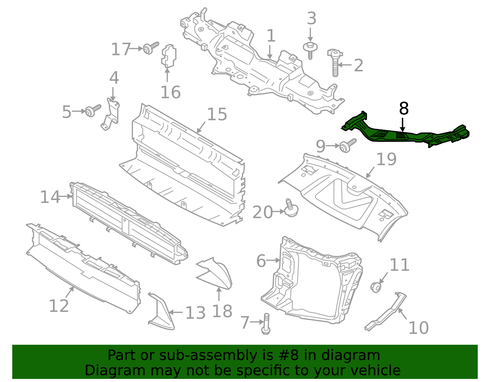 2019-2025 Porsche Macan Upper Bracket 95B-807-890-F | OEM Parts Online