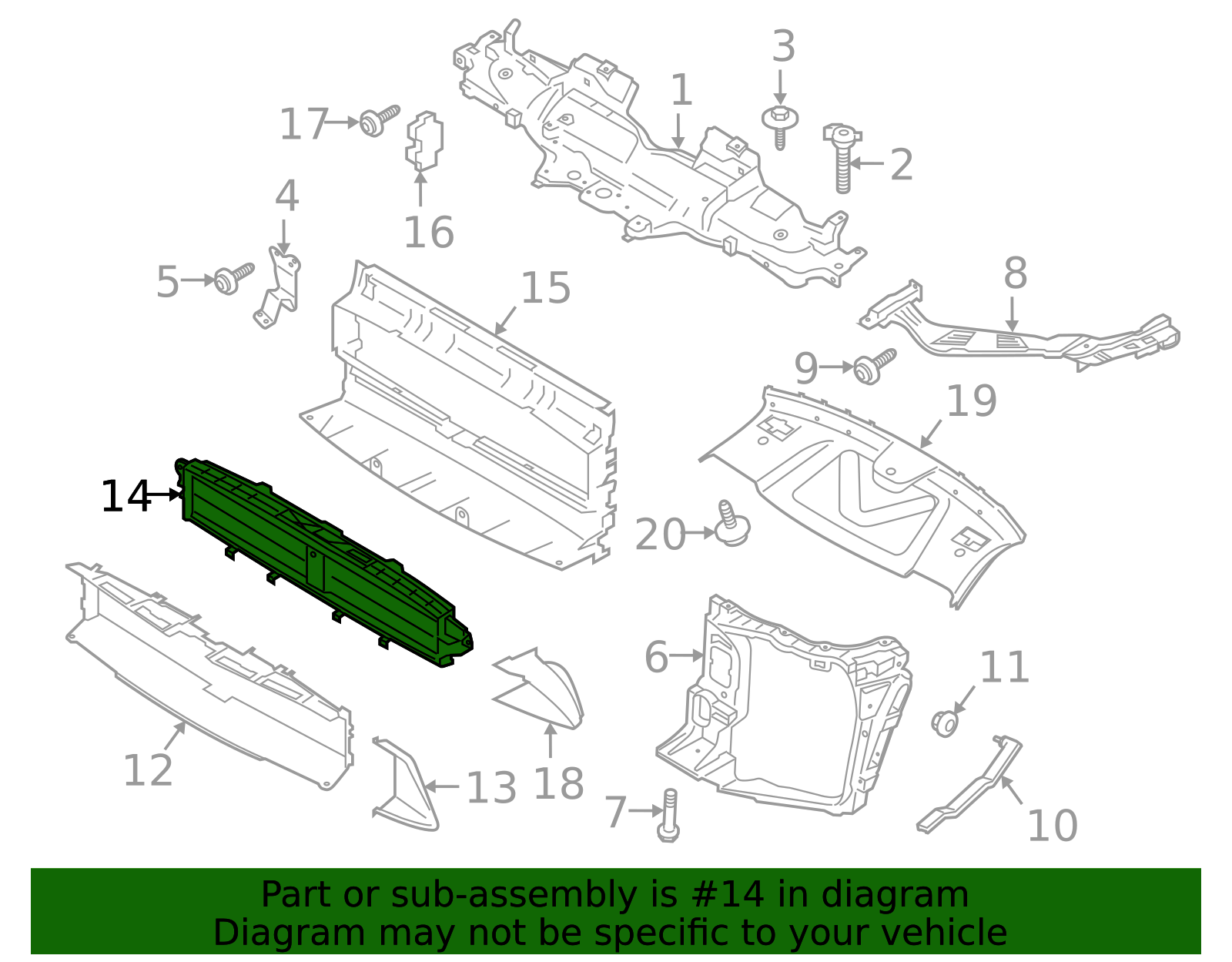 2015-2025 Porsche Macan Louver 95B-121-257-KY | Gaudin Porsche Parts
