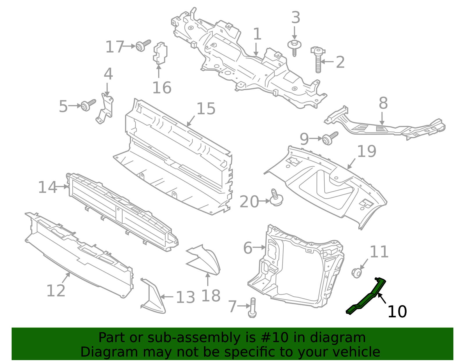 2015-2025 Porsche Macan Support Brace 95B-805-528 | sunsetporscheparts.com