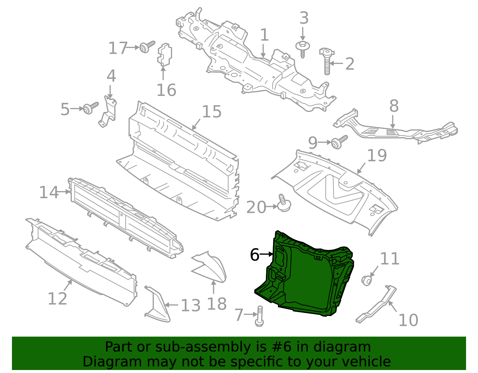 2015-2025 Porsche Macan Side Support 95B-805-295-E | Gaudin Porsche Parts